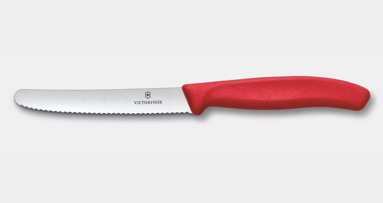 VICTORINOX Utility Knife - 4.5” - Serrated Blade, Rounded Tip – Saffron ...